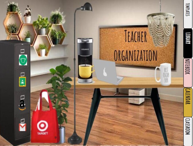 Farmhouse Digital Notebook Interactive Teacher Planner - Etsy