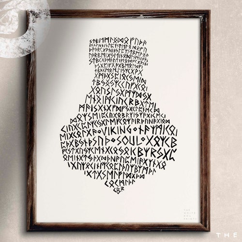 RUNES POSTER Viking Scandinavian Old Norse Elder Futhark - Etsy