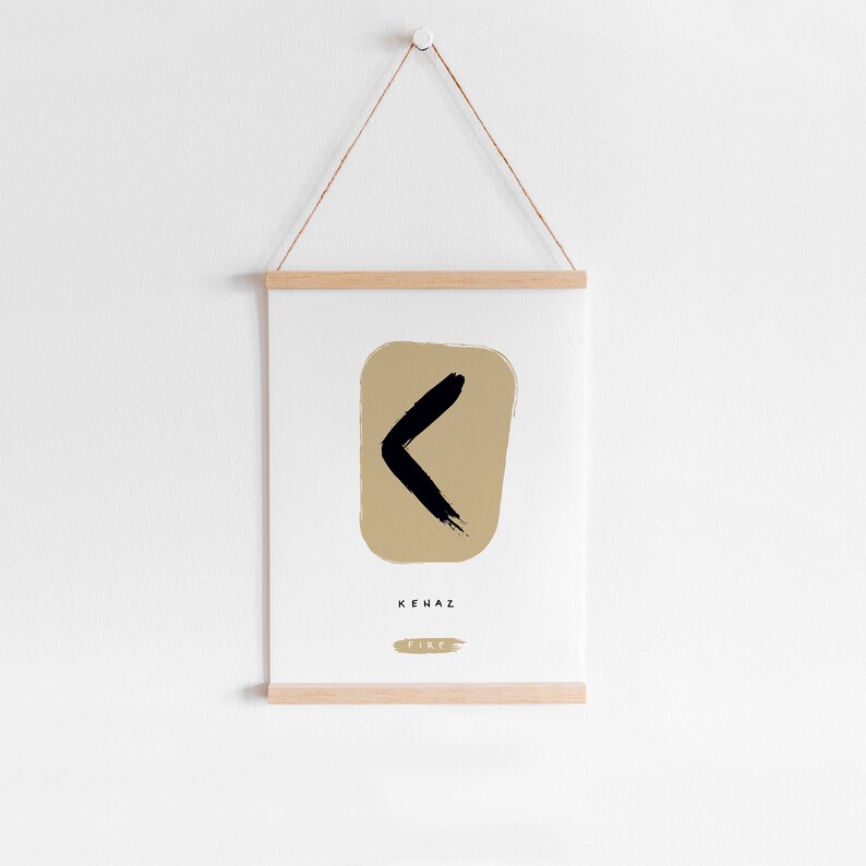 KENAZ Fire Viking Scandinavian Old Norse Futhark Rune - Etsy