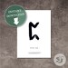 PERTHO Destiny Viking Scandinavian Old Norse Futhark Rune Symbol ...