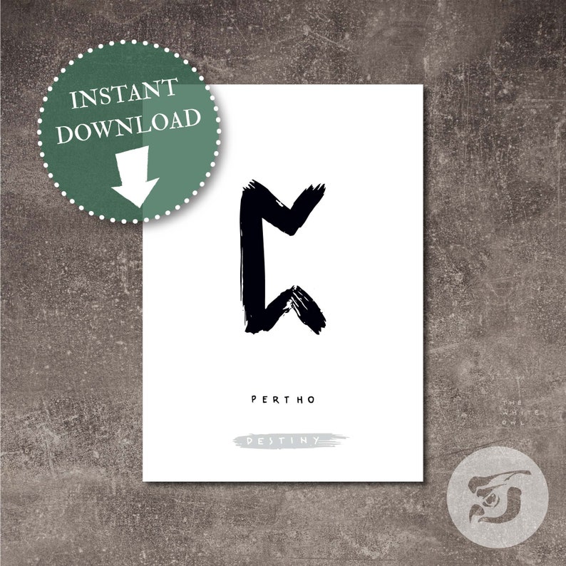 PERTHO Destiny Viking Scandinavian Old Norse Futhark Rune - Etsy