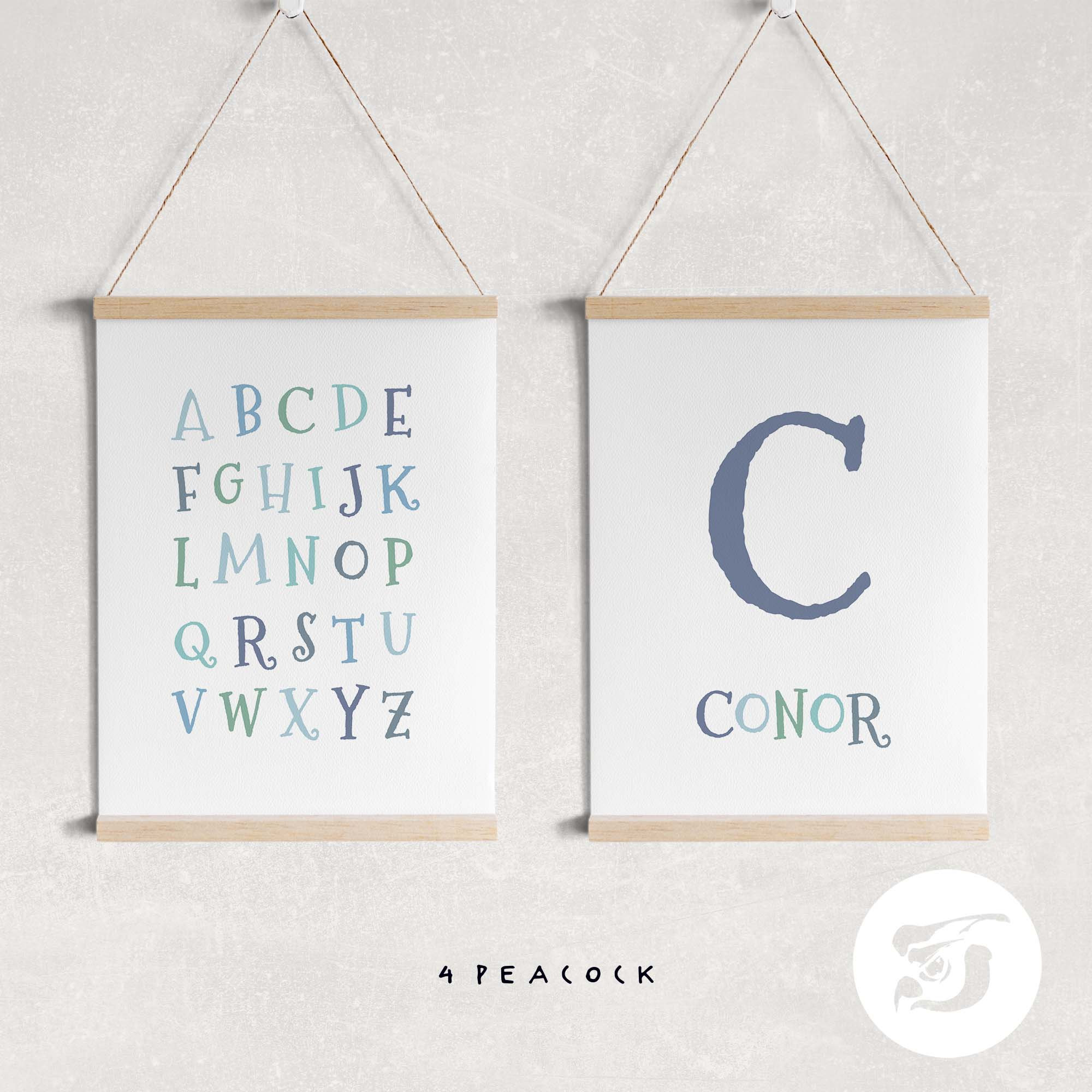 Personalized NAME SIGN Alphabet Poster Printable as GIFT | Etsy