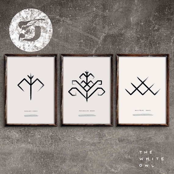 WORLD TREE / Sun Tree / Austras Tree Set of 3 Digital | Etsy