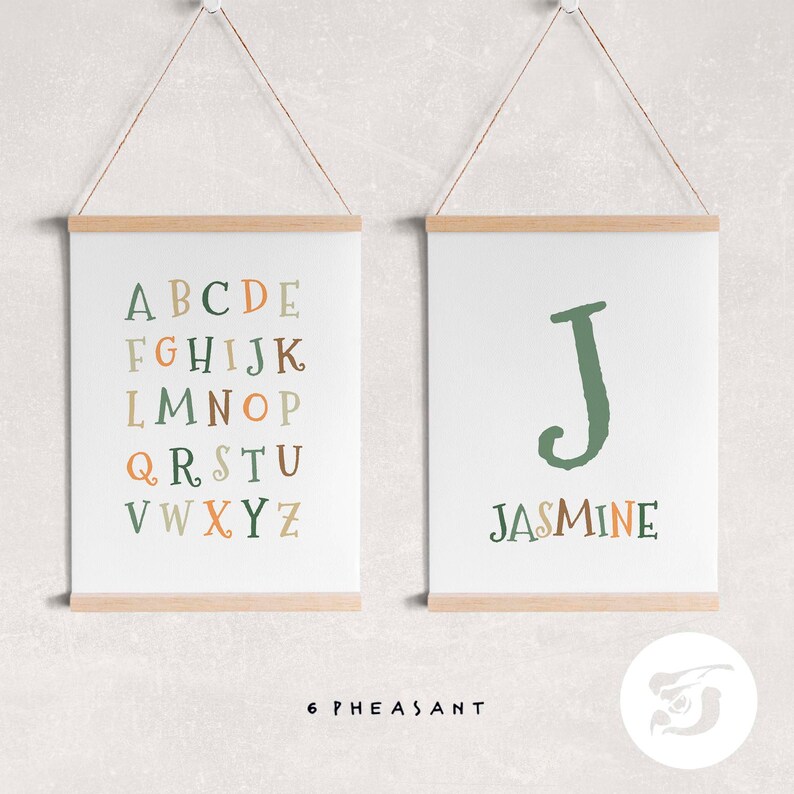 Personalized NAME SIGN Alphabet Poster Printable as GIFT - Etsy