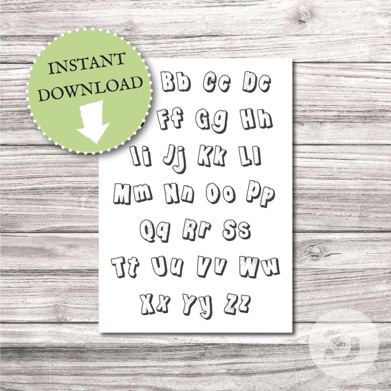 COLORING ALPHABET Poster Set of 2 Nursery Kids Room - Etsy