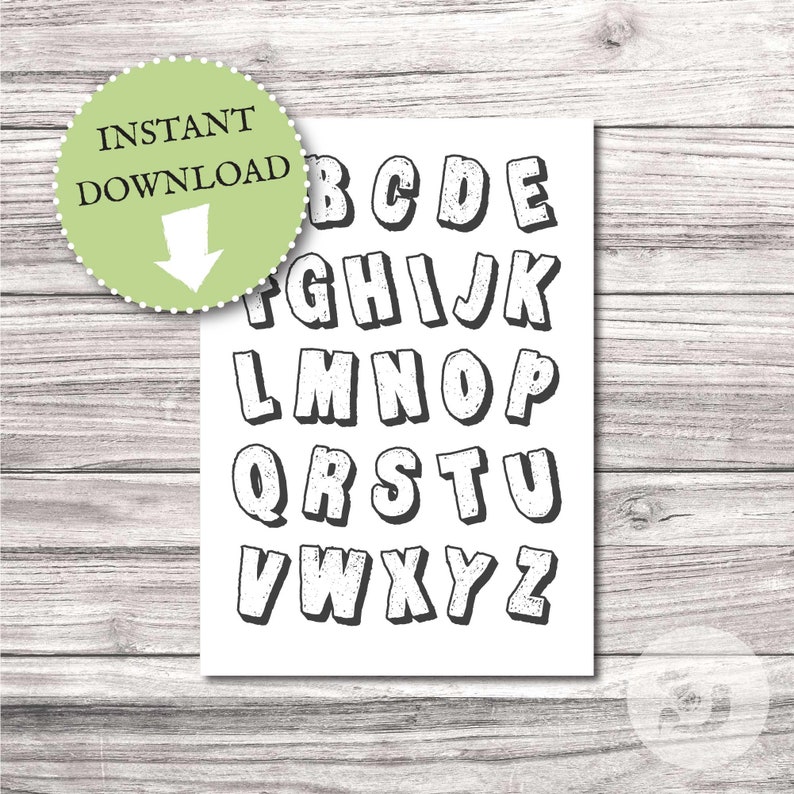 COLORING ALPHABET Poster Set of 2 Nursery Kids Room - Etsy