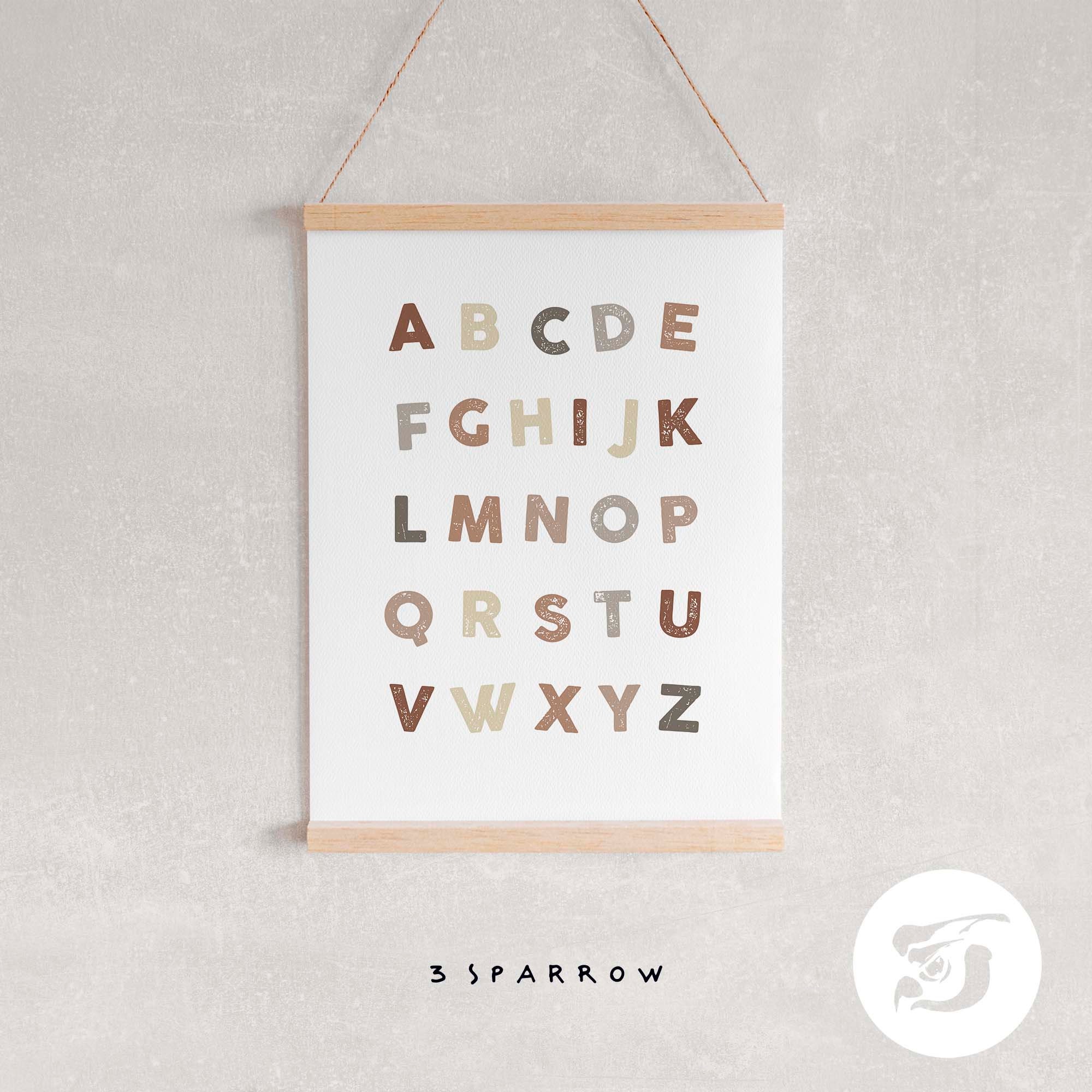 ALPHABET Poster Nursery Decor Print ABC Wall Art Kids | Etsy