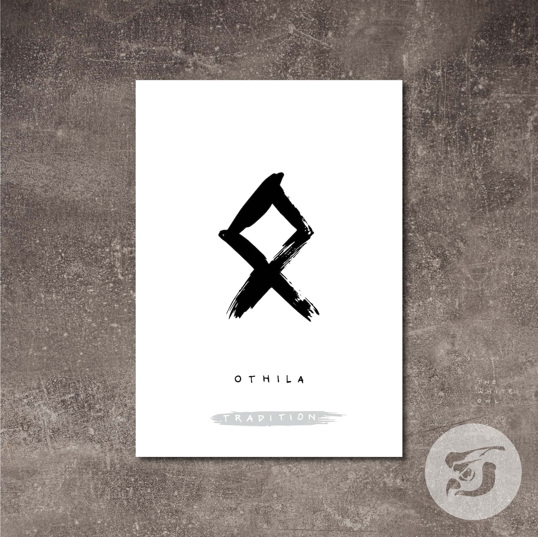 OTHILA Tradition Viking Scandinavian Old Norse Futhark Rune Symbol ...