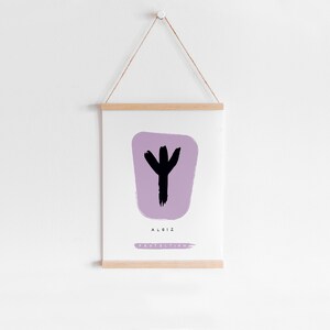 ALGIZ Protection Viking Scandinavian Old Norse Futhark Rune Symbol ...