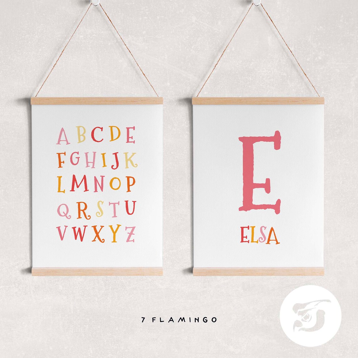 Personalized NAME SIGN Alphabet Poster Printable as GIFT - Etsy