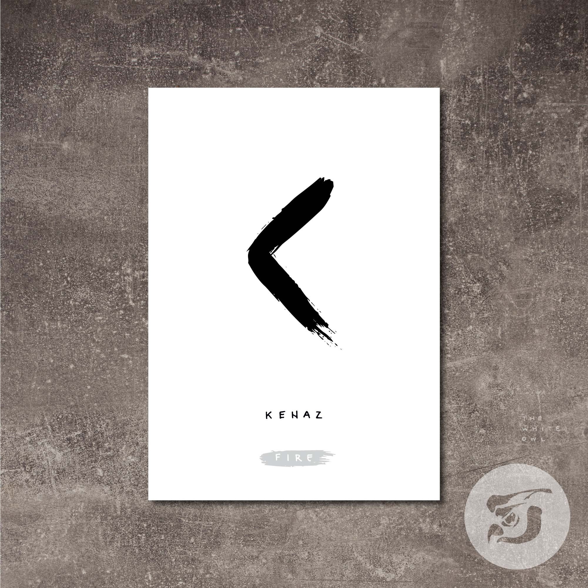 KENAZ Fire Viking Scandinavian Old Norse Futhark Rune | Etsy