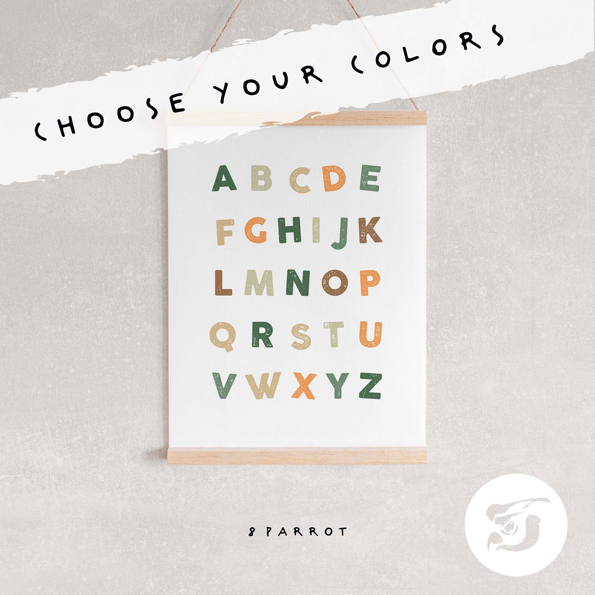 ALPHABET Poster Nursery Decor Print ABC Wall Art Kids | Etsy