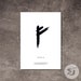 FEHU Wealth Viking Scandinavian Old Norse Futhark Rune Symbol Printable ...