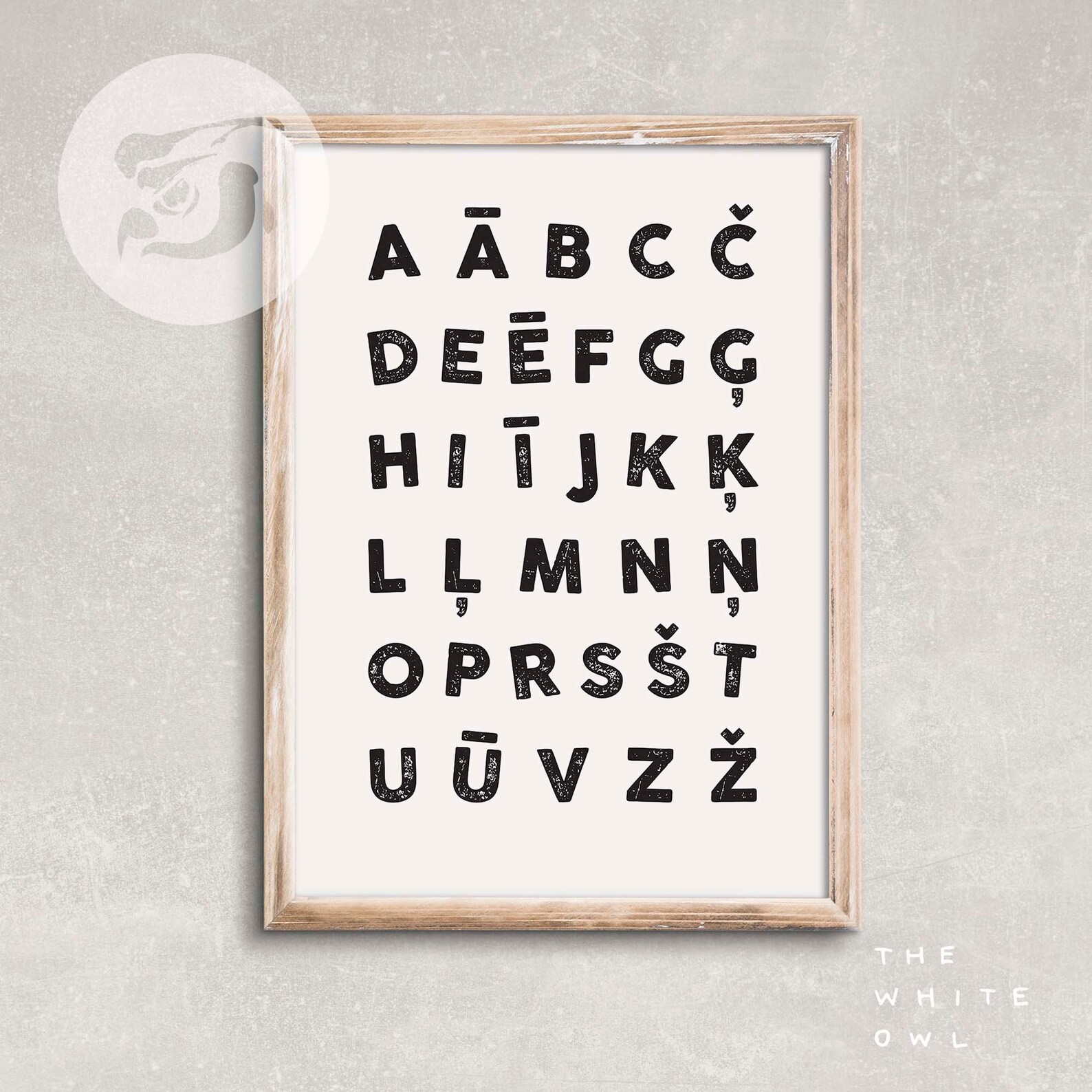 LATVIAN ALPHABET poster Latviešu alfabēts ABC Digital | Etsy