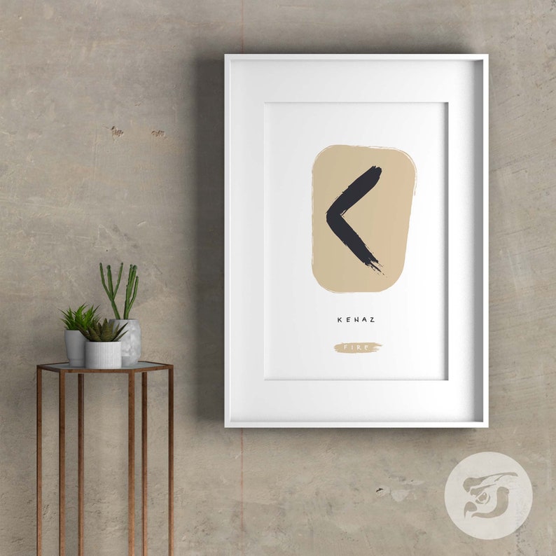 KENAZ Fire Viking Scandinavian Old Norse Futhark Rune - Etsy