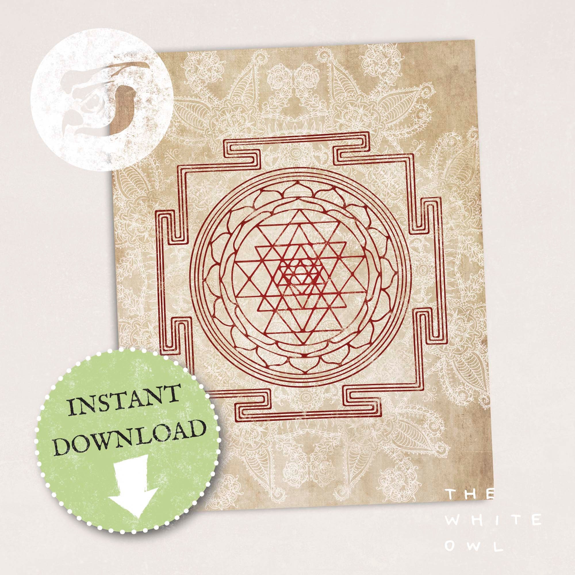 SRI YANTRA Shri Chakra Sacred Geometry Art Meditation | Etsy