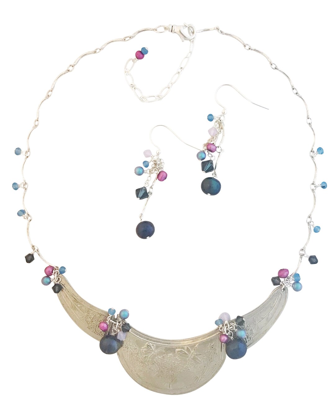 Queen Anne's Collar Necklace and Earrings - Etsy