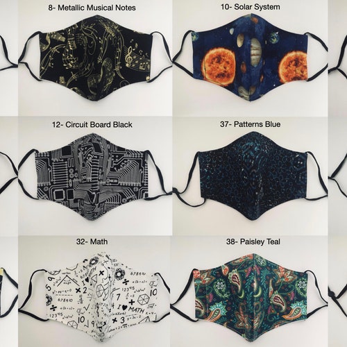 X-large Nose Wire Mask With Adjustable Earloop Filter Pocket | Etsy