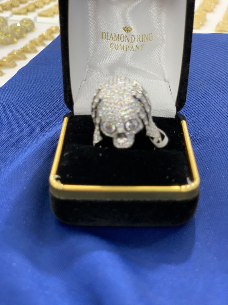 Sterling Silver Skull Mens Pinky Ring | Etsy