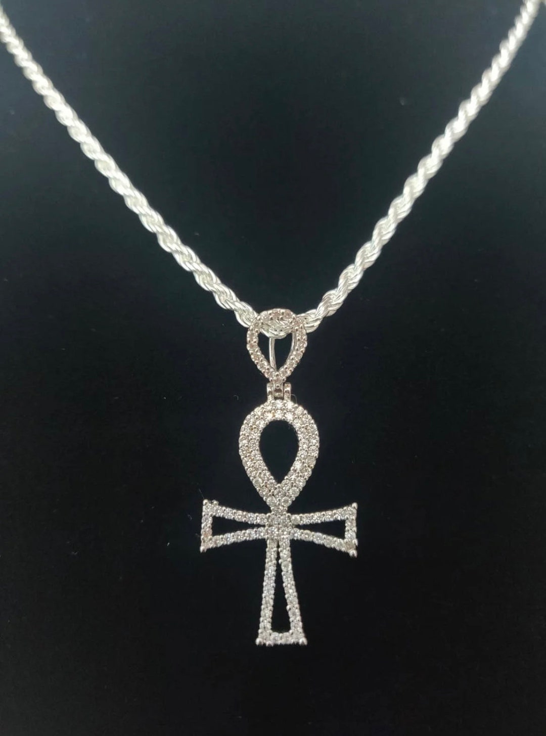 Custom Ankh Charm & 925 Sterling Chain - Etsy UK