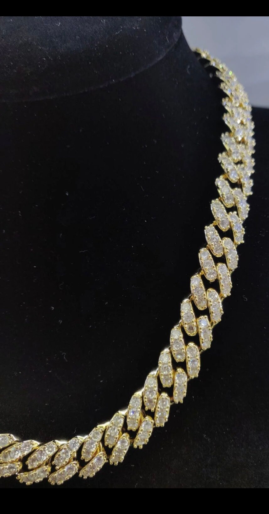 18" 14kt Gold Finished Cuban Chain - Etsy