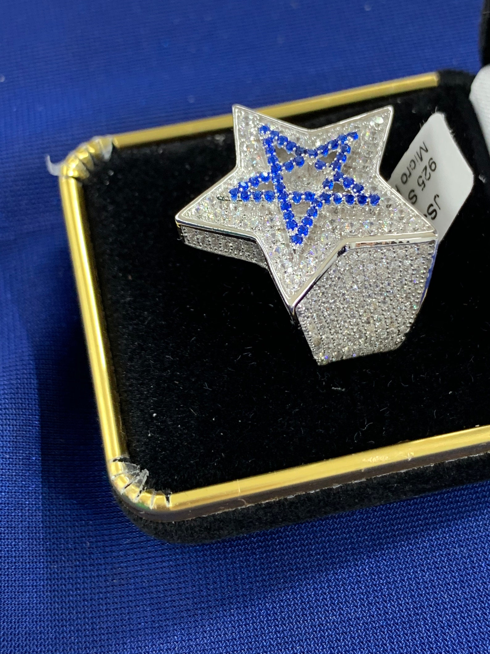 Sterling Silver Mens Star Ring - Etsy