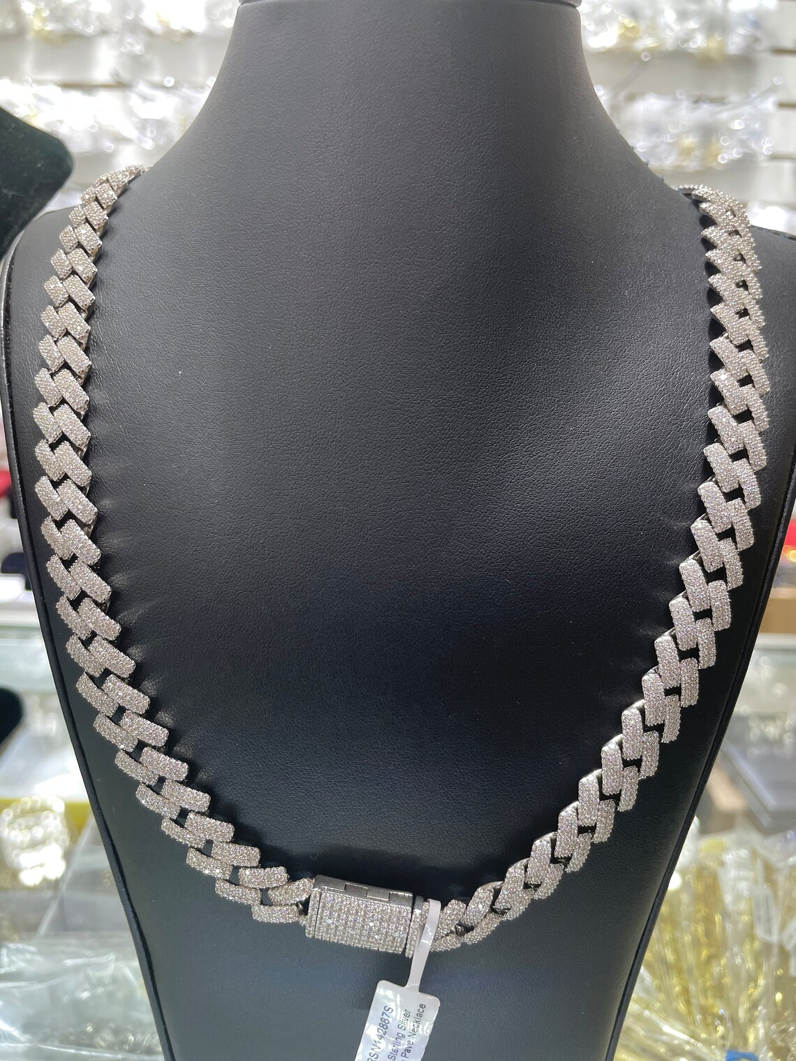 925 Silver Monaco Cuban Chain - Etsy