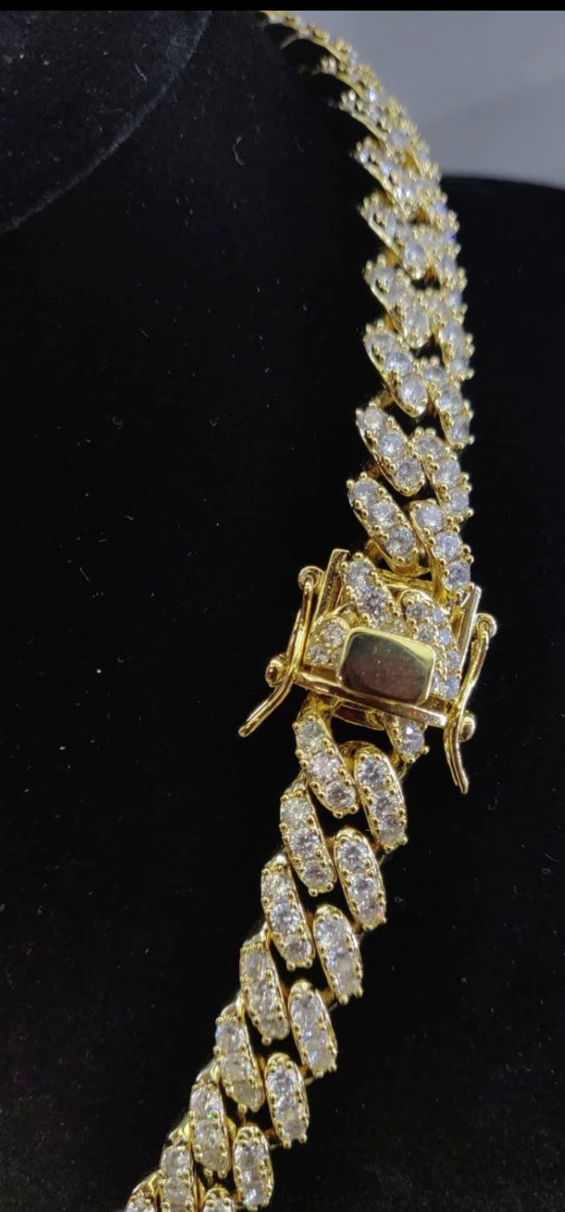 18" 14kt Gold Finished Cuban Chain - Etsy