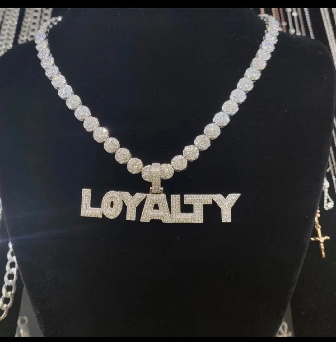 Custom Charm With Custom Tennis Chain - Etsy