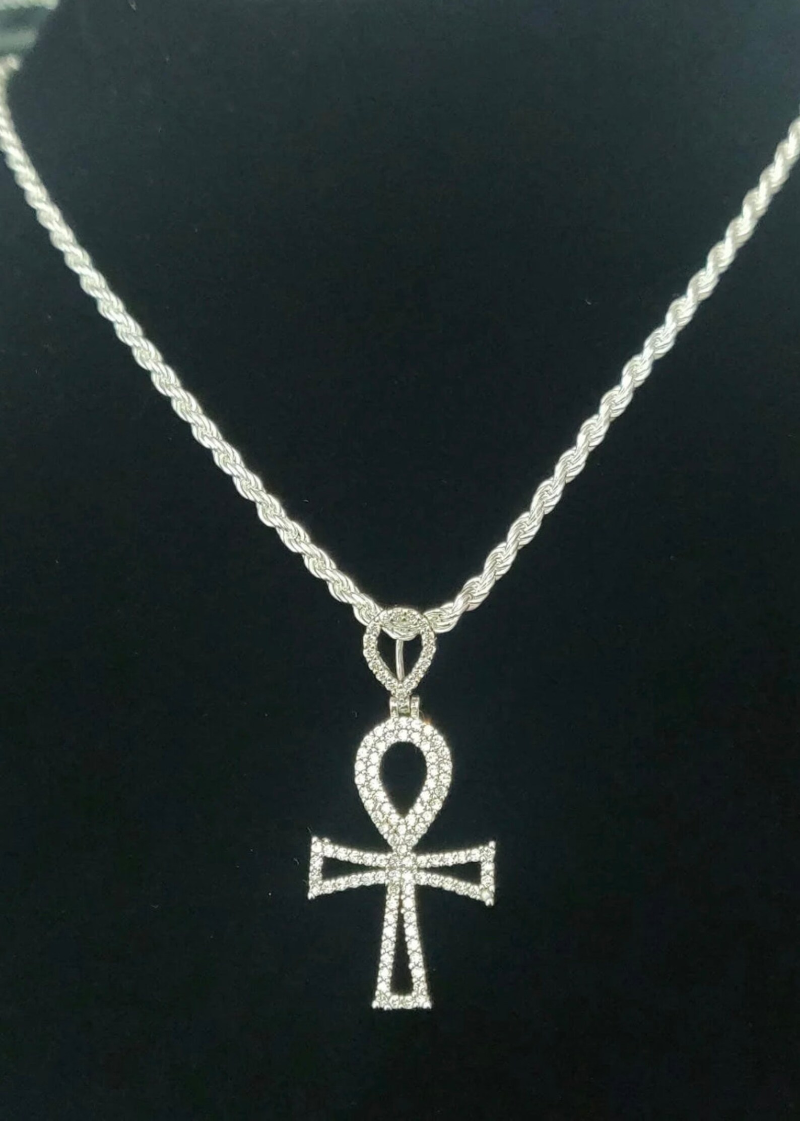 Custom Ankh Charm & 925 Sterling Chain - Etsy Italia
