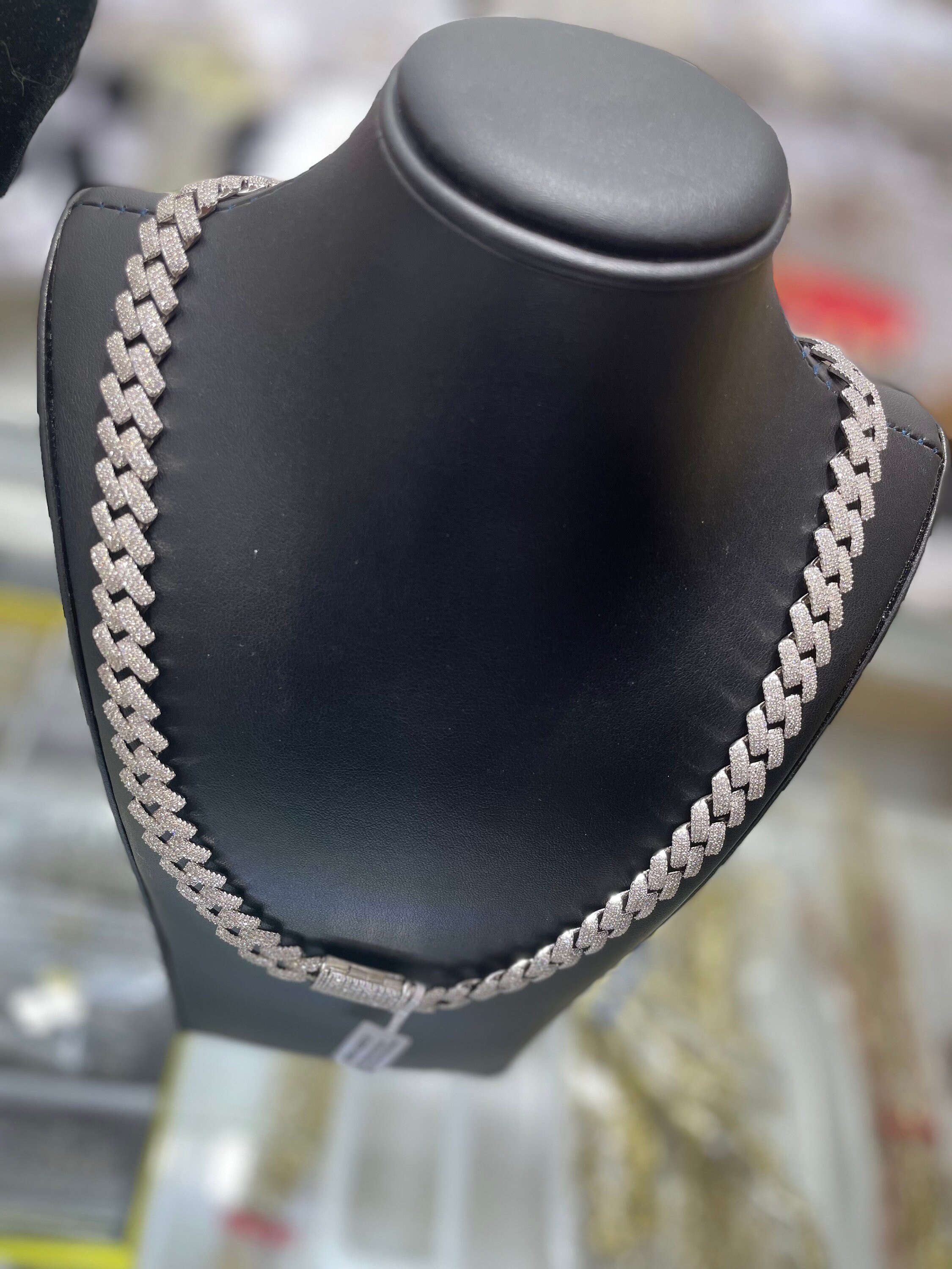 925 Silver Monaco Cuban Chain - Etsy