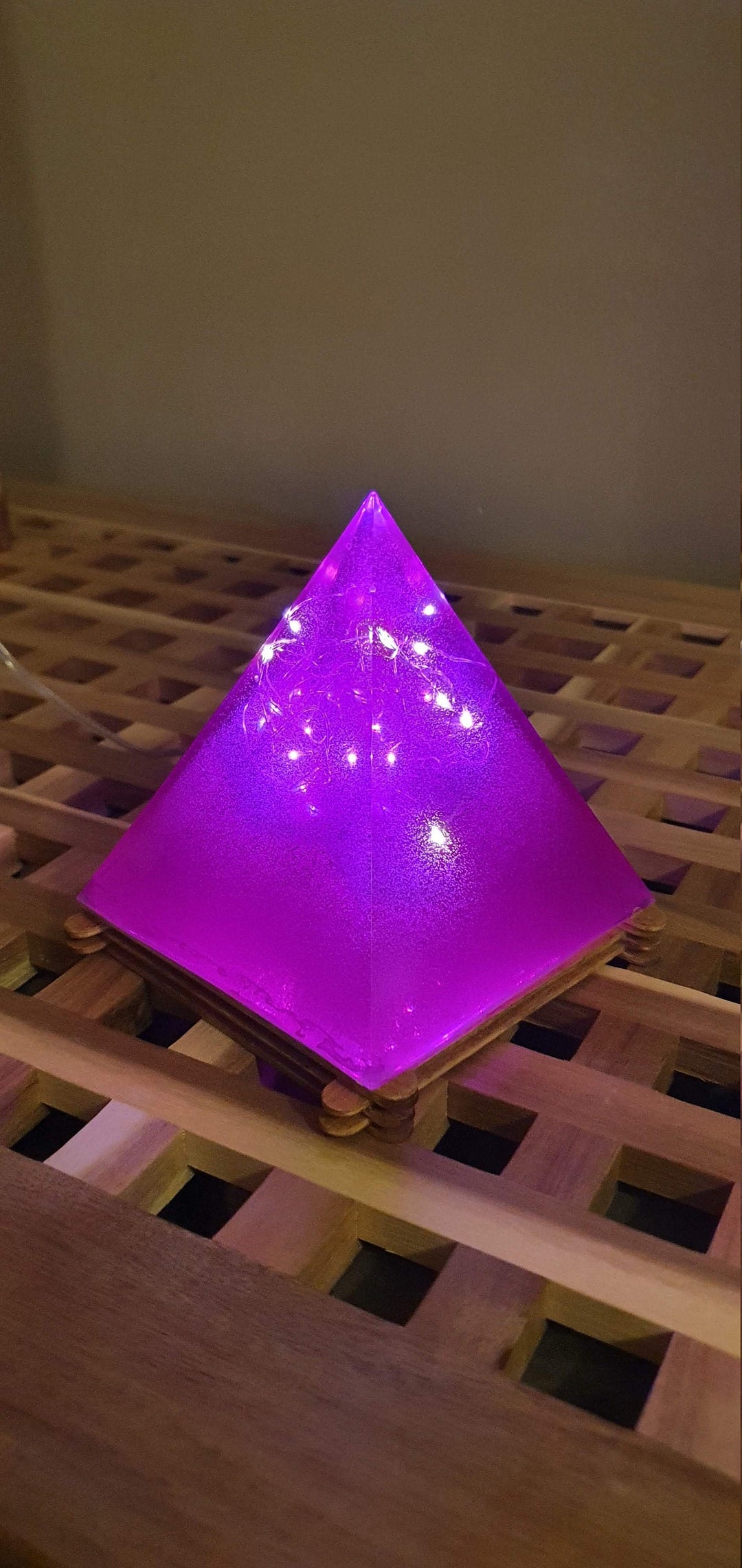 Coloured Pyramid With LED Lights - Etsy
