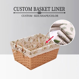 Custom Size Floral Pattern Liner for Any Basket, High Quality Cotton ...