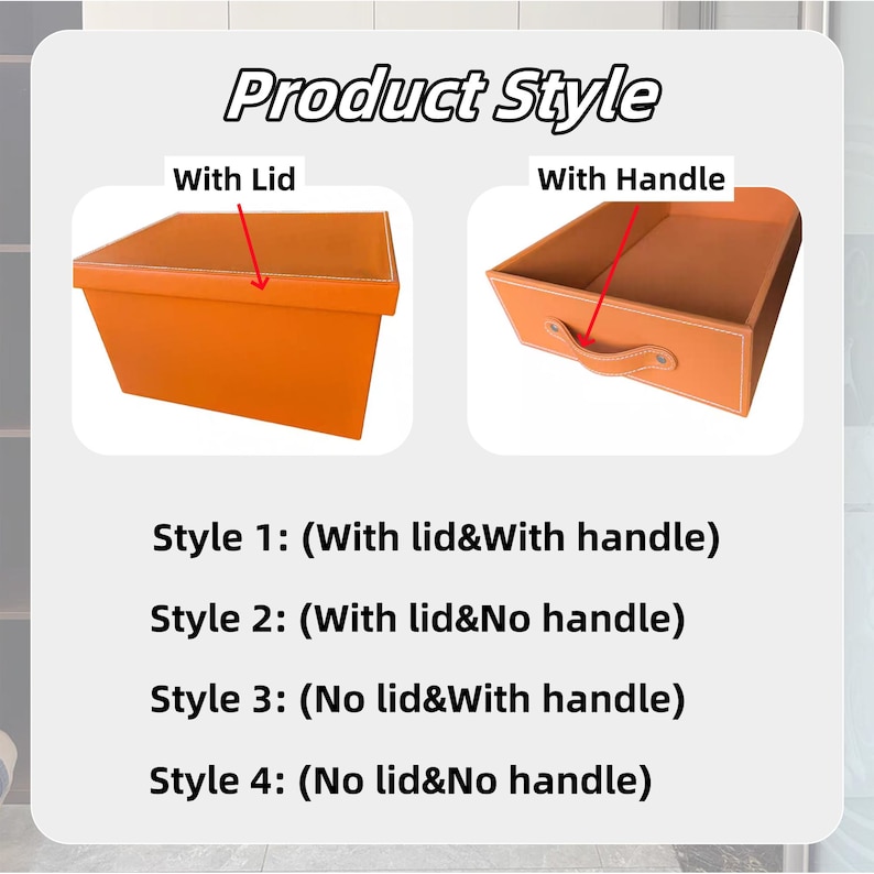 Custom Size Leather Storage Box With Lid,square Car Storage Box With ...