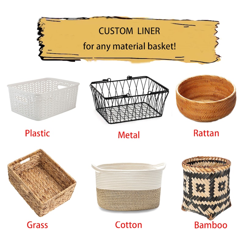 Custom Size and Color Laundry Basket Liners for Any Shape, High Quality ...
