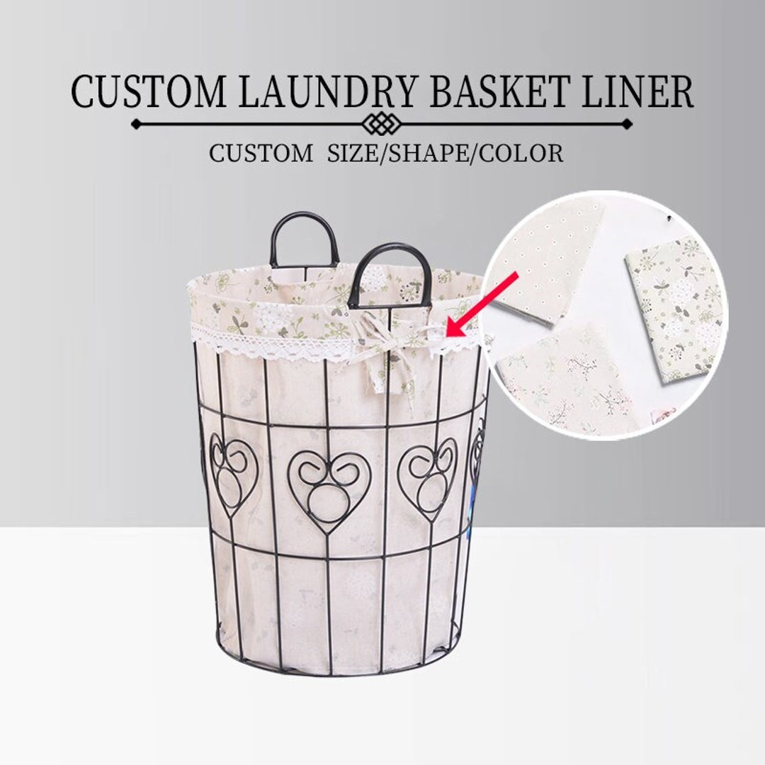 Custom Size Laundry Basket Liners,elegant Floral Pattern Liner,high ...
