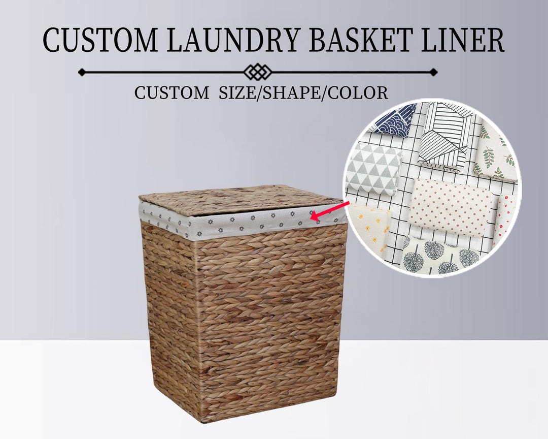 Custom Laundry Basket Liner With Tie Straps for Any Sizes, High Quality ...