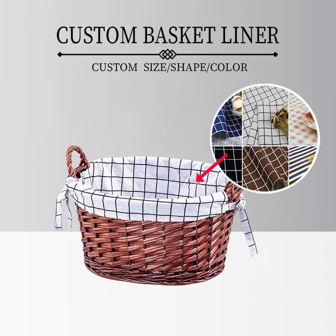 Custom Size Grid Pattern Liners for Any Basket, High Quality Cotton ...