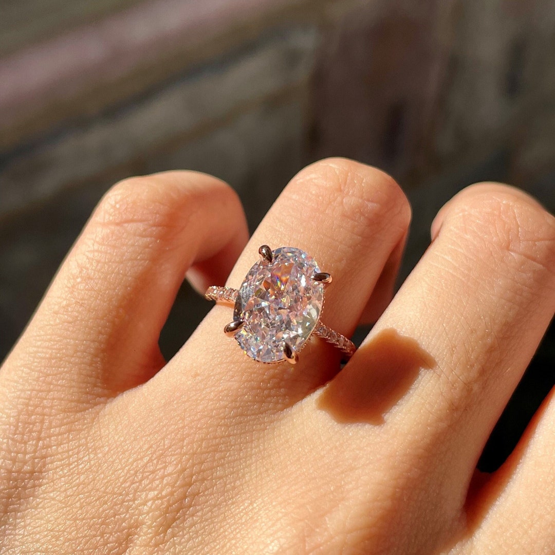 3.25ct Classic Oval Cut Diamond Engagement Ring Bridesmaid Proposal Promise Ring Sterling Silver Bridal Ring Personalized Gifts for Her Etsy