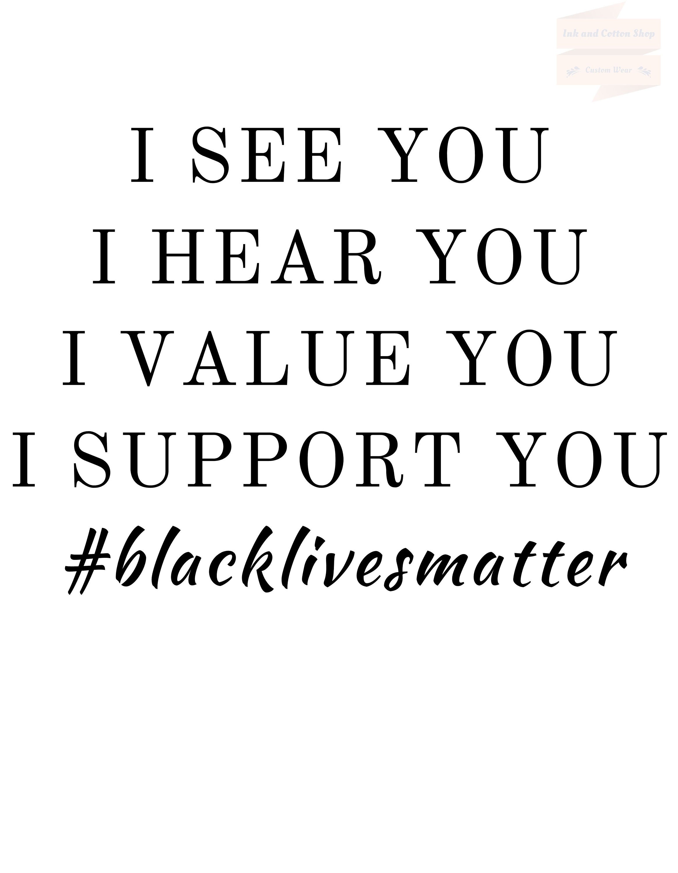 Black Owned Shop. i See You I Hear You I Value You I | Etsy