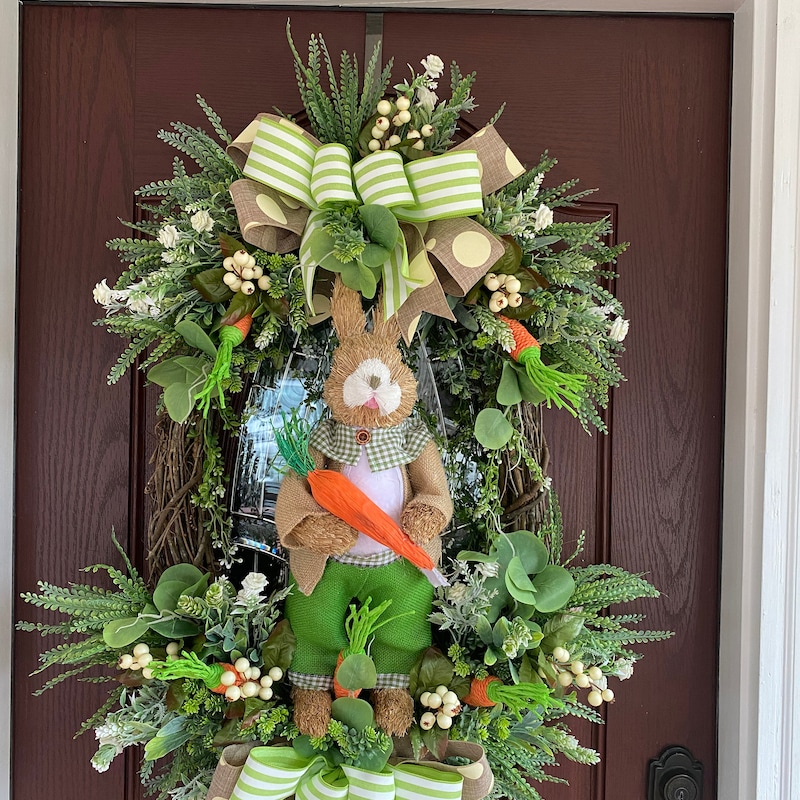 Rabbit Wreath - Etsy