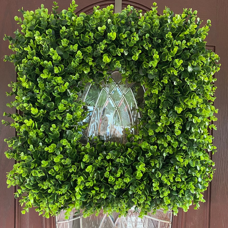 Square Boxwood Wreath - Etsy