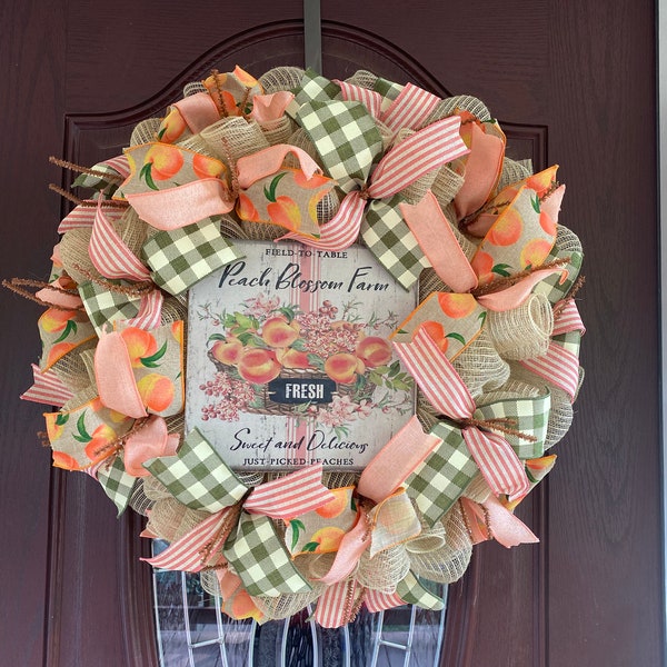 Summer Deco Mesh Wreath - Etsy