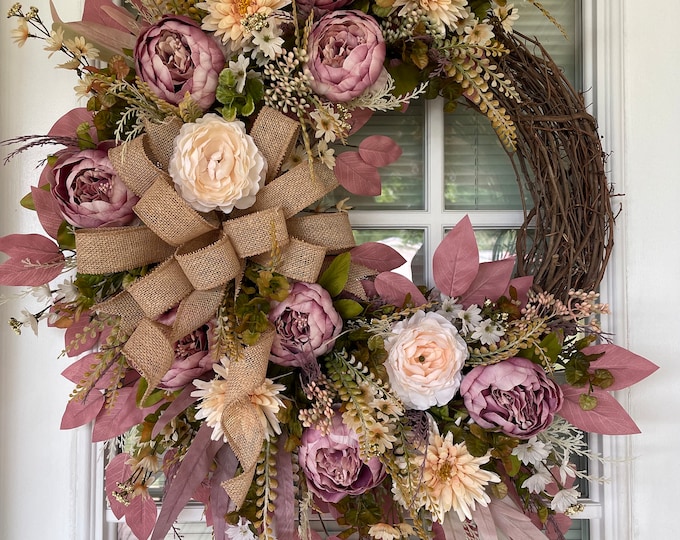 10 Stunning Pink Fall Wreaths for Your Front Door – Everyday Wholesome