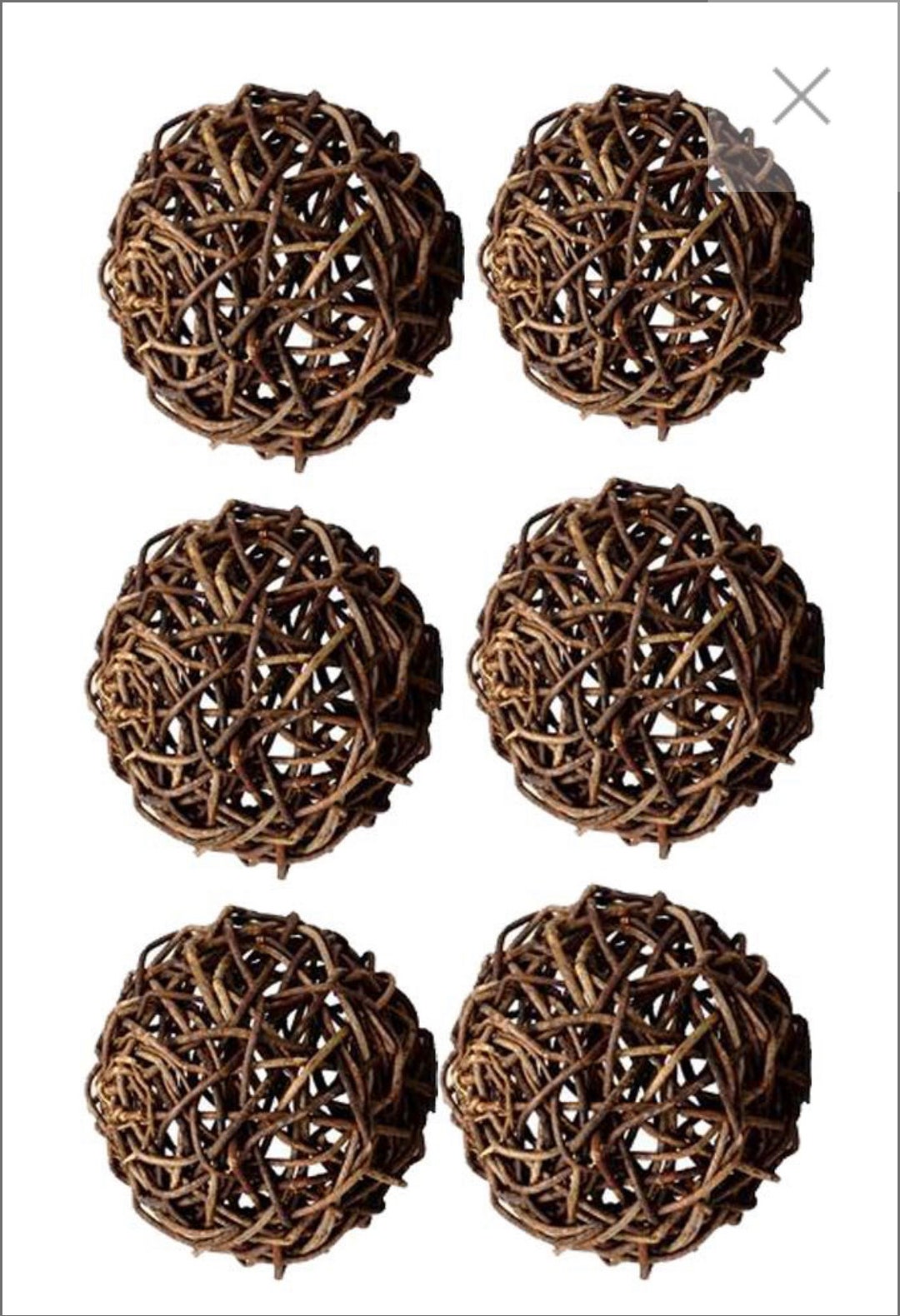 3 Rattan Ball sold by Bag of 6 - Etsy