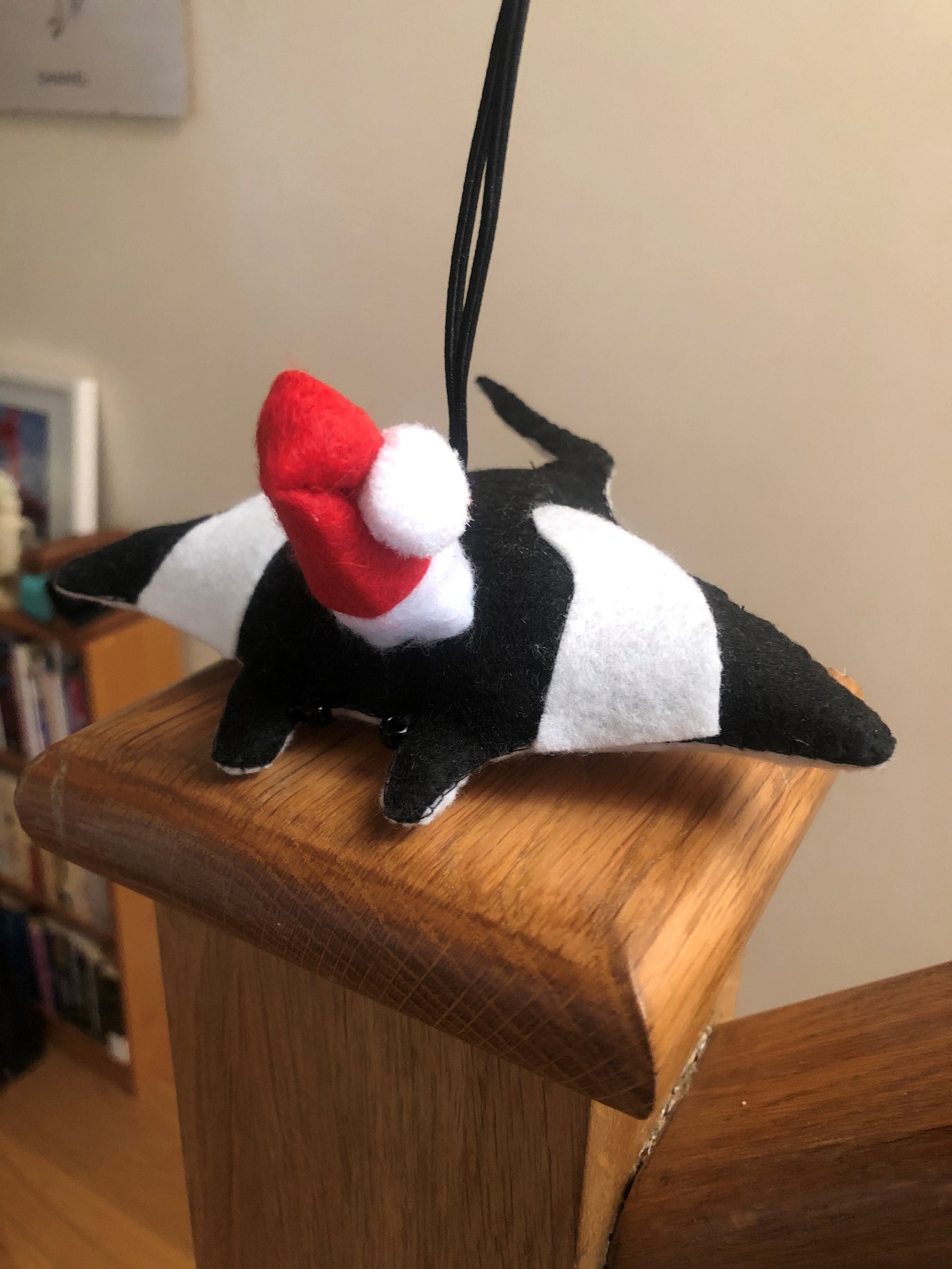 SANTA MANTA Hand Sewn Felt Manta Ray 3D Christmas Decoration | Etsy UK