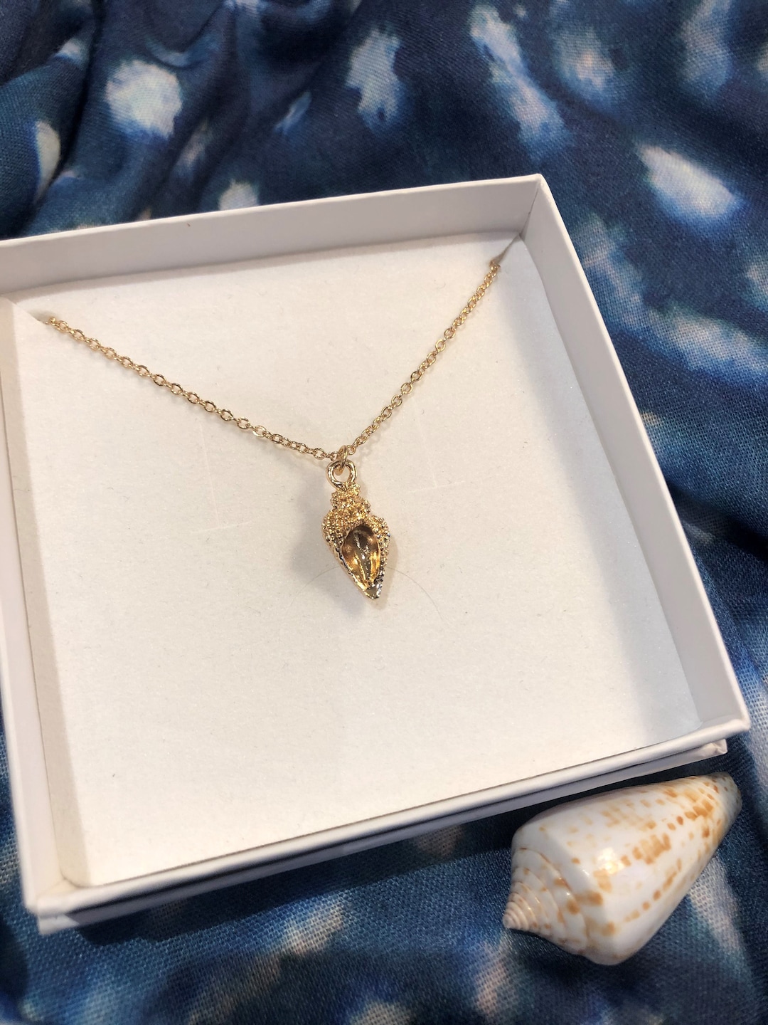 Ocean Jewellery Sparkly Gold Plated Conch Sea Snail Shell Necklace ...