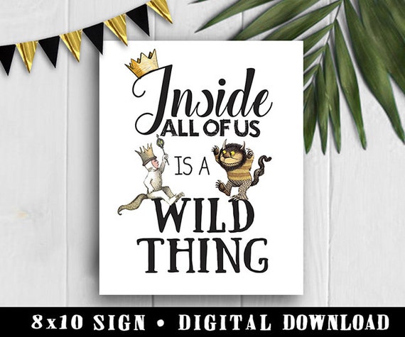 DIGITAL FILE / Where The Wild Things Are Quotes Poster Sign / | Etsy