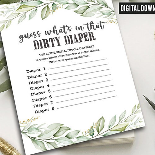 Guess the Sweet Mess Baby Shower Games Printable Baby Shower - Etsy