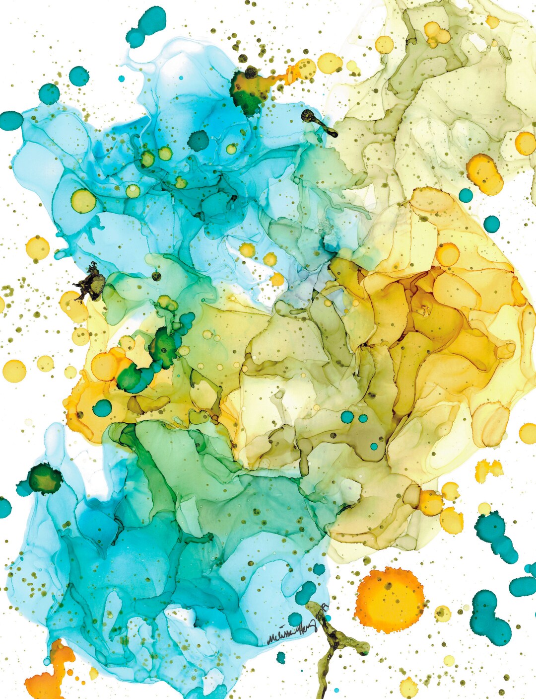 Free Spirit Abstract Alcohol Ink Painting Print - Etsy